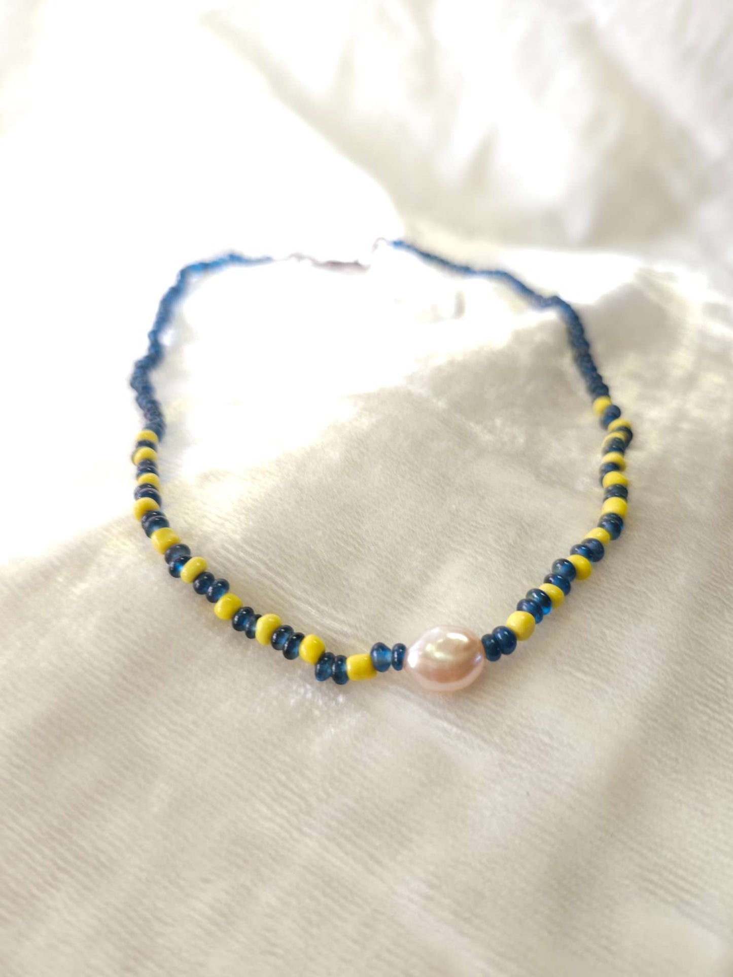 Blue beach pearl necklace 2 – RACHNA GOYAL
